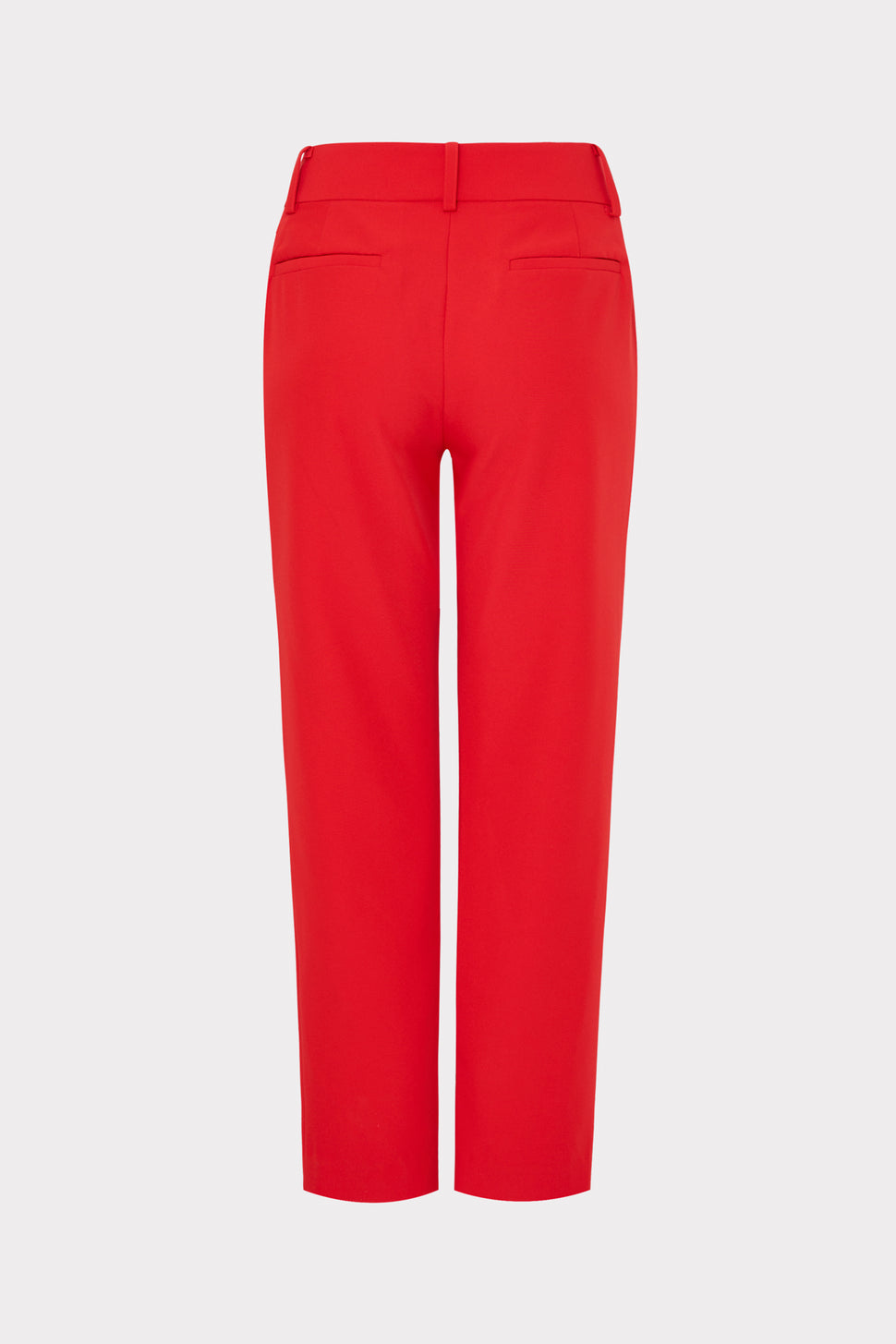 Nicola Cady Ankle Length Straight Leg Mid Rise Pants in Red | MILLY