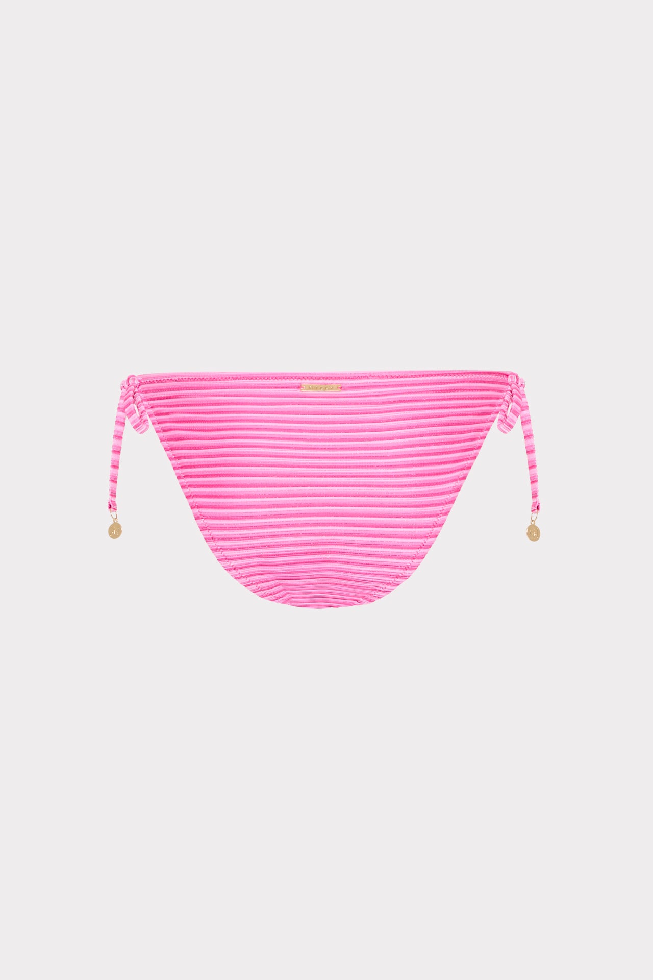 Stripe String Bikini Bottom in Pink Multi | MILLY