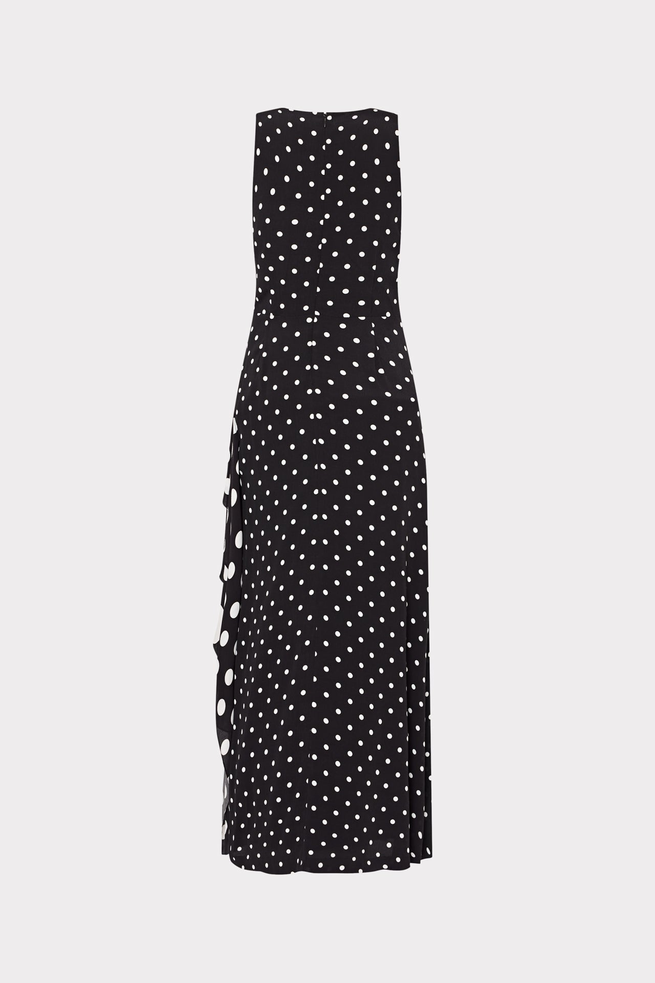 Spencer Polka Dot Midi Dress in Black/White | MILLY