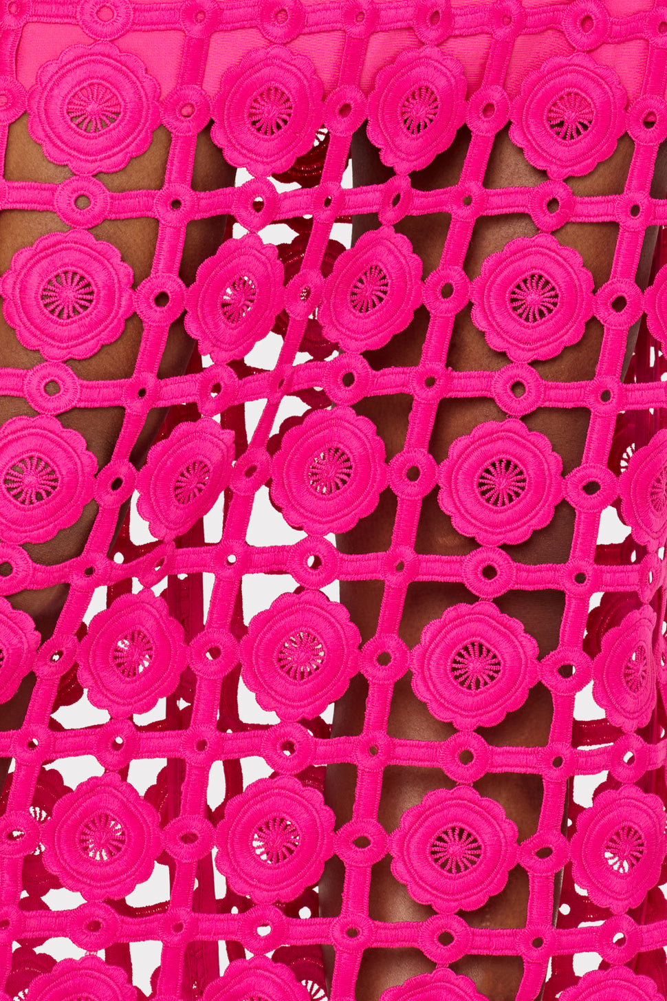 Kait Tile Strapless Lace Dress in Milly Pink | MILLY